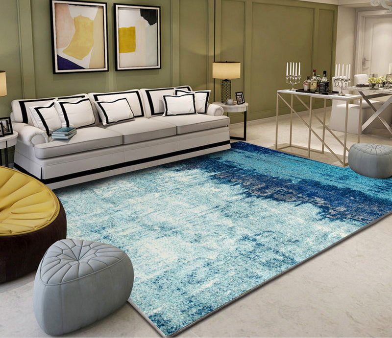 Industrial Style Home Rug Multi-Color Expressionism Carpet Synthetics