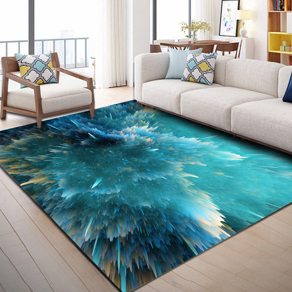 Industrial Style Home Rug Multi-Color Expressionism Carpet Synthetics