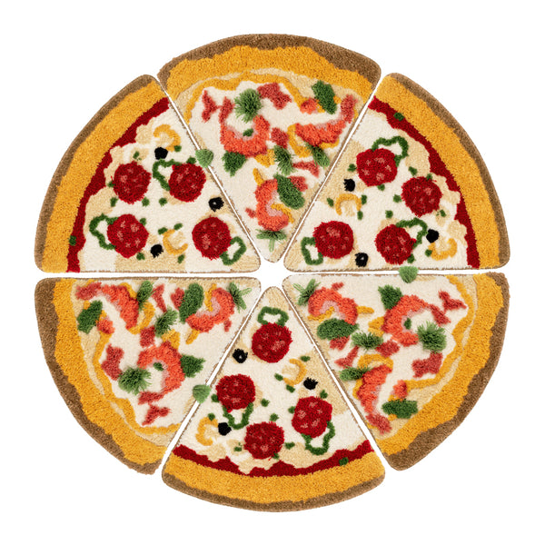 Feblilac Cute Fun Pizza Bedroom Rug Mat, Food Bedroom Rug, Soft Plush ...