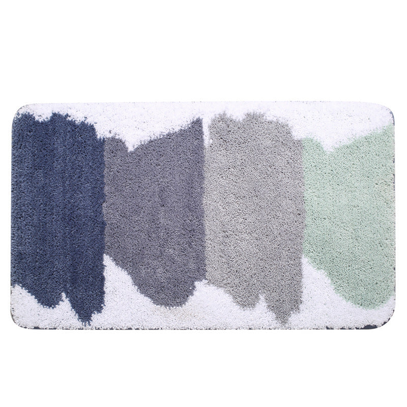 Color Blocks Bath Mat, Abstract Bathroom Rug – Feblilac® Mat