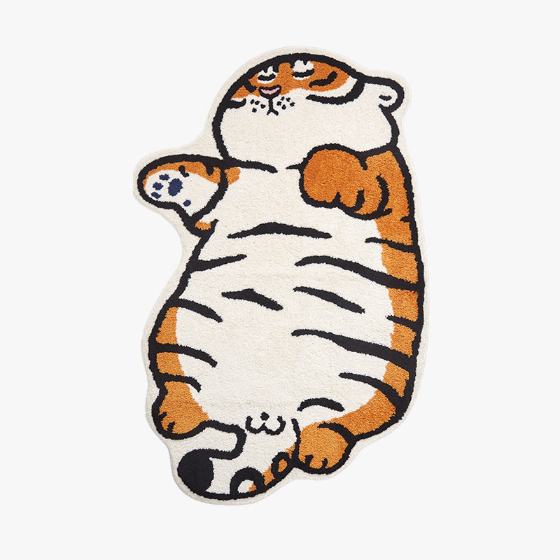 Cute Tiger Mat for Living Room Area Rug, Cartoon Animal Area Carpet for ...