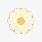 Cute Round Daisy Flower Mat for Bedroom Area Rug, Area Floral Carpet ...
