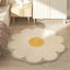 Cute Round Daisy Flower Mat for Bedroom Area Rug, Area Floral Carpet ...