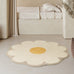 Cute Round Daisy Flower Mat for Bedroom Area Rug, Area Floral Carpet ...