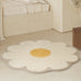 Cute Round Daisy Flower Mat for Bedroom Area Rug, Area Floral Carpet ...