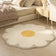 Cute Round Daisy Flower Mat for Bedroom Area Rug, Area Floral Carpet ...
