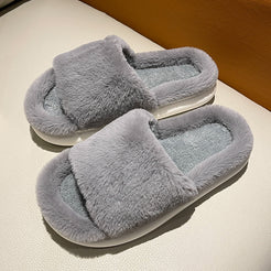 Fluffy Indoor Outdoor Mules, Cute Slippers – Feblilac® Mat