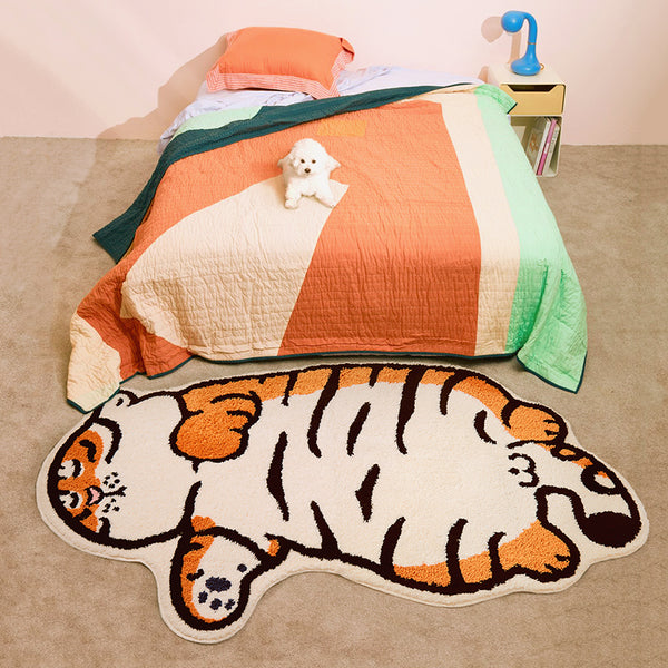 Cute Tiger Mat for Living Room Area Rug, Cartoon Animal Area Carpet for ...