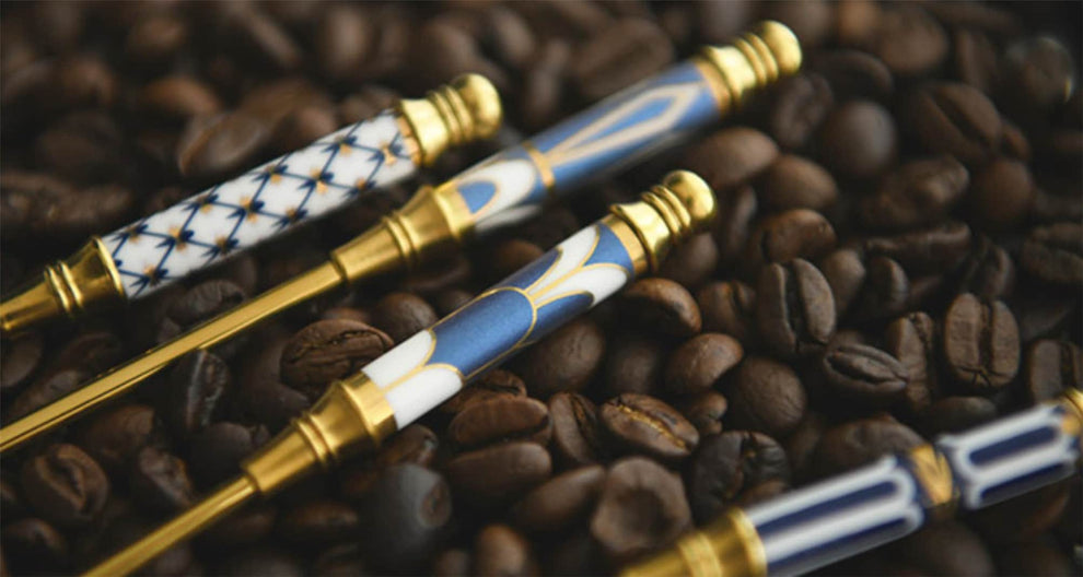 Stainless Steel Spoon, Blue Ceramic Tea Coffee Spoon – Feblilac® Mat