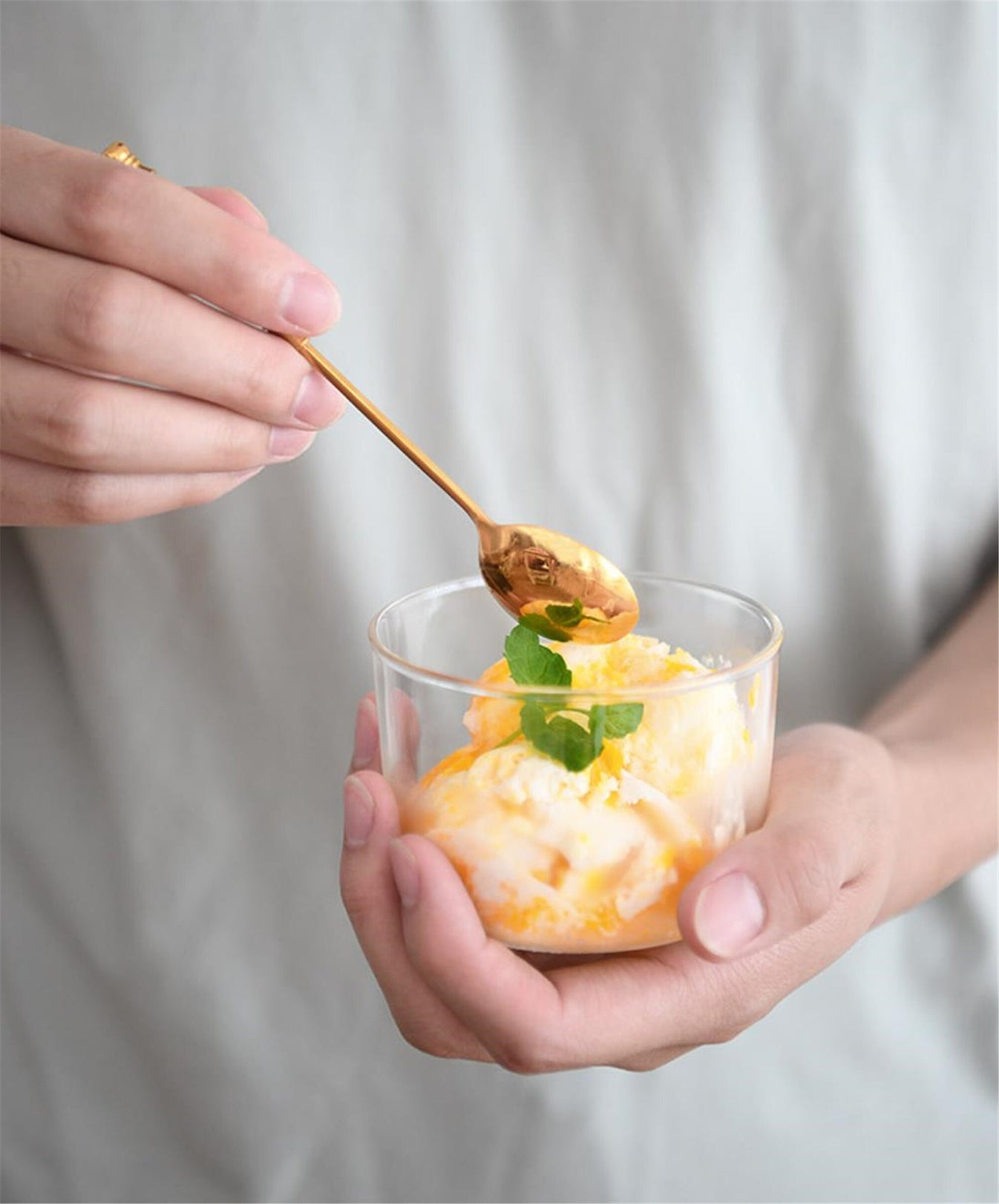 Stainless Steel Spoon, Blue Ceramic Tea Coffee Spoon – Feblilac® Mat